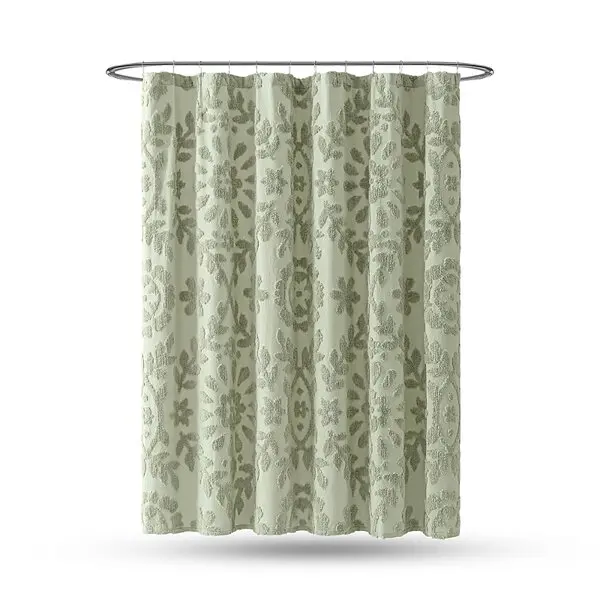 PERI HOME Chenille Laurel Shower Curtain - Sage