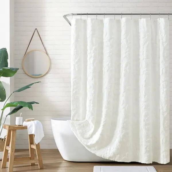 PERI HOME Chenille Laurel Shower Curtain