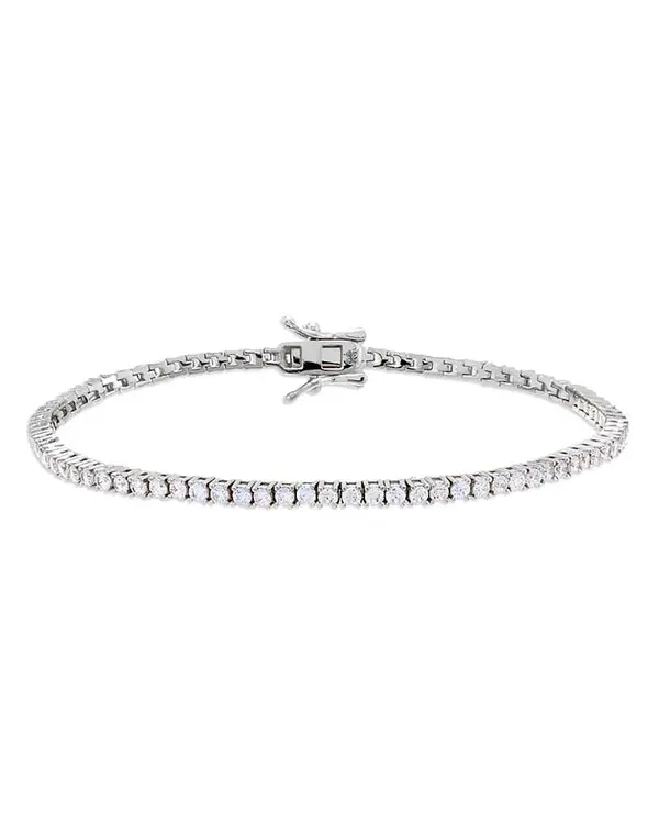 BY ADINA EDEN Cubic Zirconia Tennis Bracelet - Silver