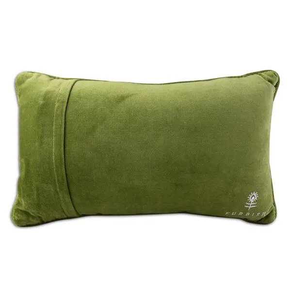 FURBISH Mahjong Needlepoint Decorative Pillow - Green