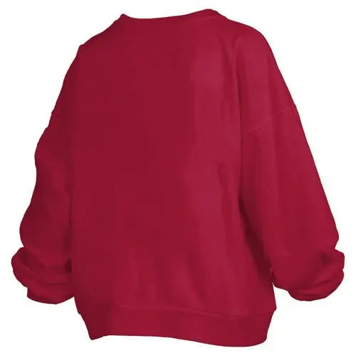 PRESSBOX Alabama Tide Janise Arch Pullover Sweatshirt - Crimson