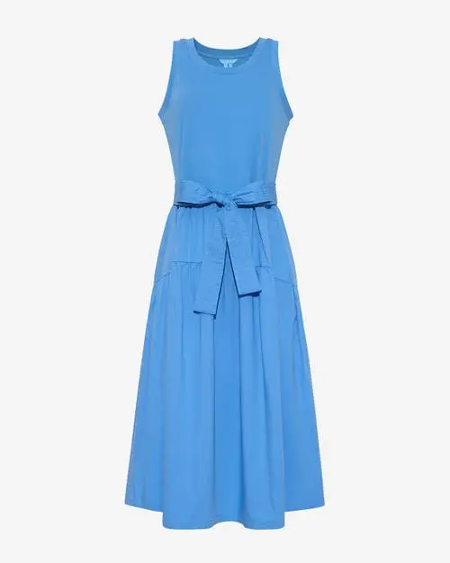 Draper James Lila Mixed Media Midi Dress In Light Blue - 26% Off |  Editorialist