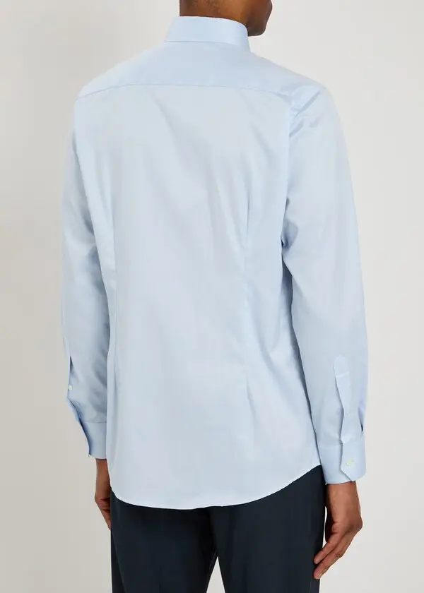 Eton Cotton-twill Shirt - Light Blue