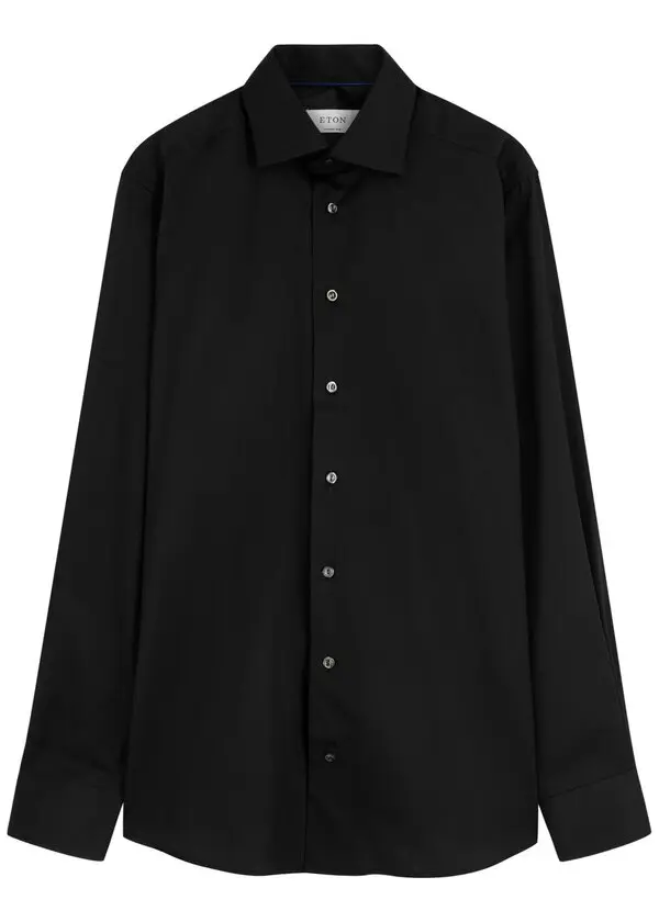 Eton Cotton-twill Shirt - Black