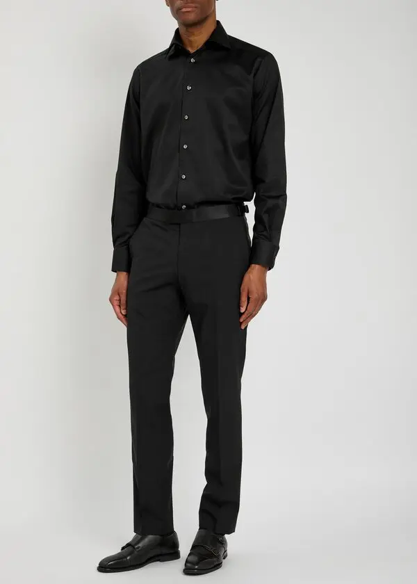 Eton Cotton-twill Shirt - Black