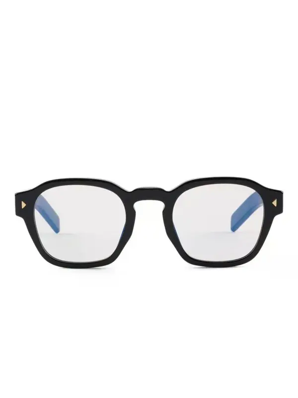 Prada Stripe-detailing Glasses - Black