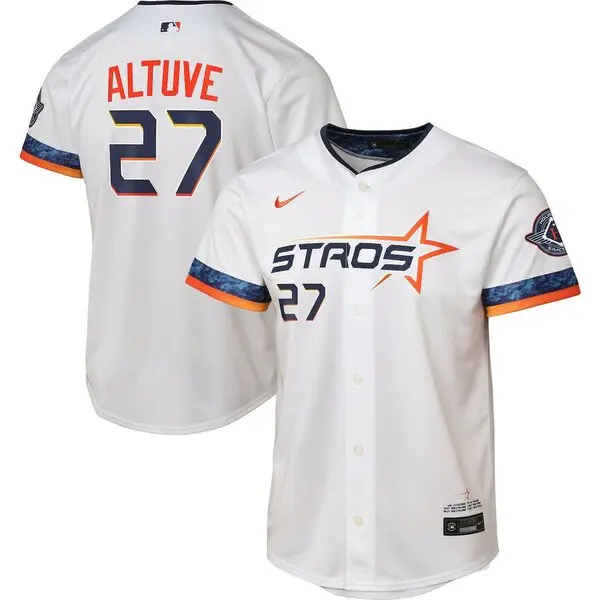 Nike Youth Jose Altuve Houston Astros 2025 City Connect Limited Player Jersey - White