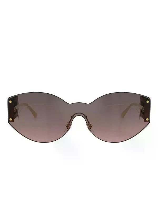 Versace Geometric-frame Sunglasses - Brown