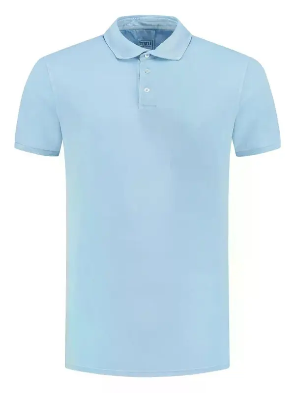 Fedeli Short-sleeve Polo Shirt - Blue