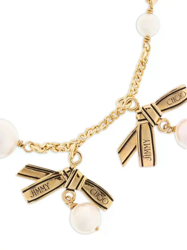 JIMMY CHOO Charm Ribbon Bracelet - Gold