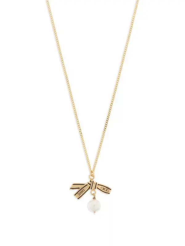 JIMMY CHOO Ribbon Pendant Necklace