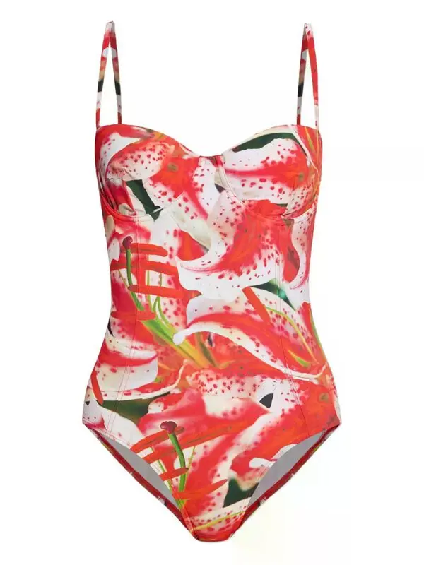 Tory Burch Floral-print Swimsuit - Pink
