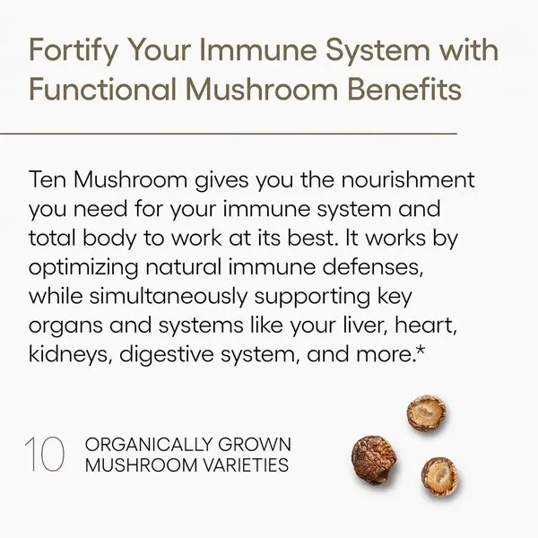 ECONUGENICS Ten Mushroom Formula 120 Capsules