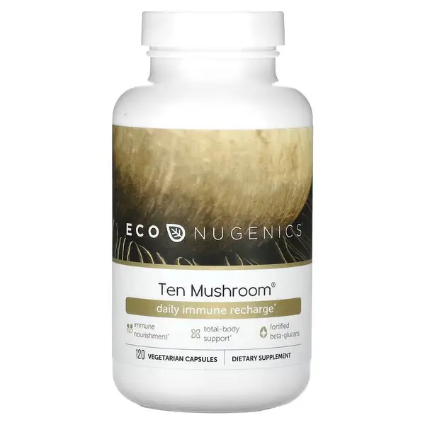 ECONUGENICS Ten Mushroom Formula 120 Capsules - One-color