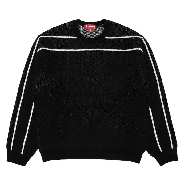 Supreme Striped Sweater - Black