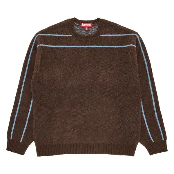 Supreme Back Stripe Sweater - Brown