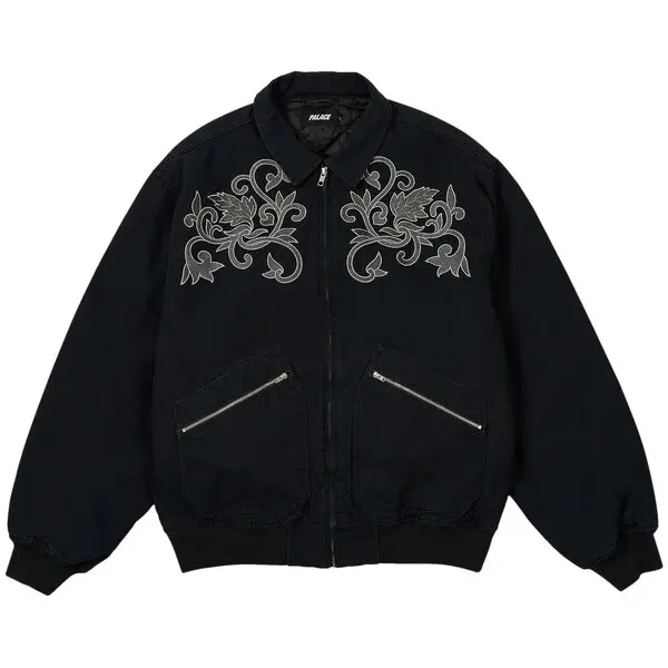 palace BOSSY CANVAS JACKET BLACK 希少Sサイズ