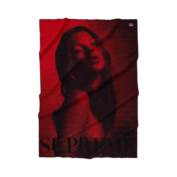 Supreme X Faribault Woolen Mill Kate Moss Throw Blanket - Red