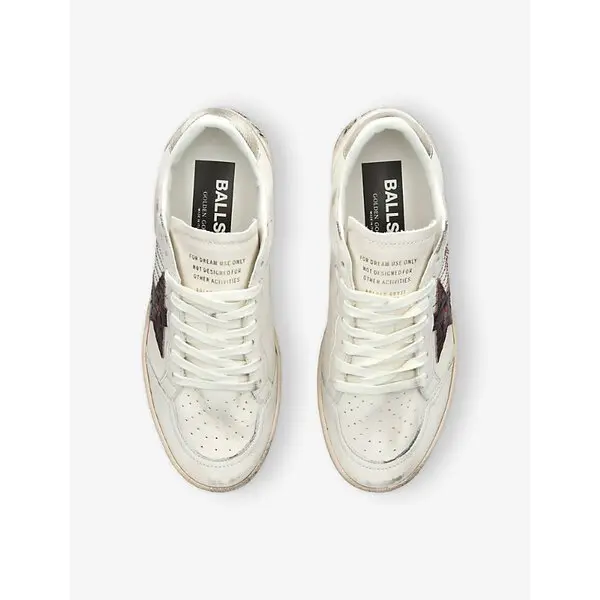 GOLDEN GOOSE Ball Star Leather Low-top Trainers - White/comb