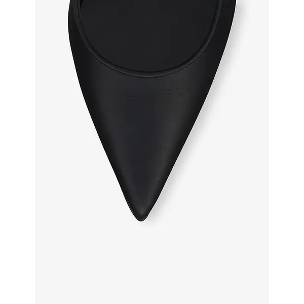 CHRISTIAN LOUBOUTIN Sporty Kate Sling 85 Leather Heeled Courts - Black