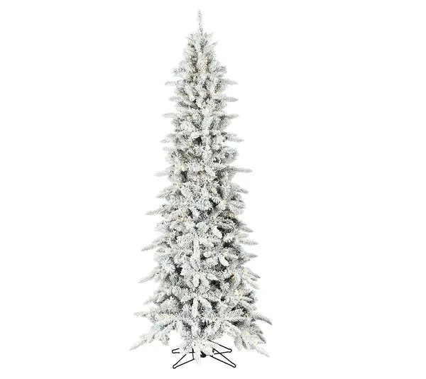 FRASER HILL FARM 6.5-ft. Slim Mountain Pine Flo Cked Pre-lit - One-color