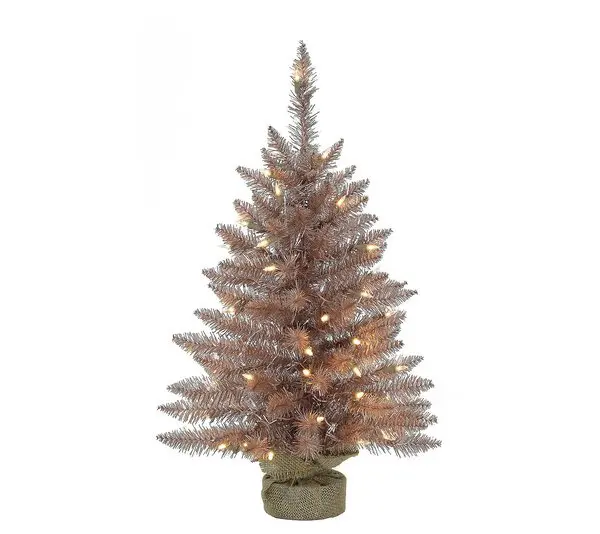 FRASER HILL FARM 3-ft. Festive Tinsel Christmas Tree - One-color