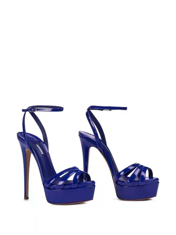 LE SILLA 140mm Lola Sandals - Blue