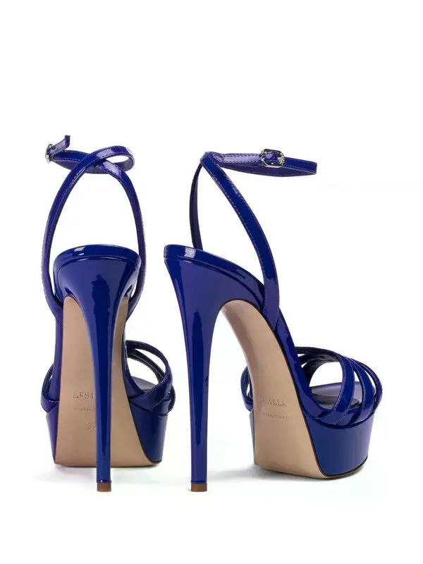 LE SILLA 140mm Lola Sandals - Blue