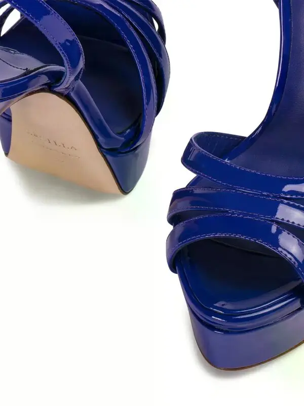 LE SILLA 140mm Lola Sandals - Blue