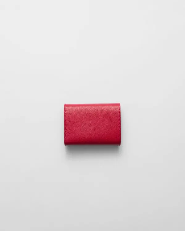 Prada Small Saffiano Leather Wallet - Red