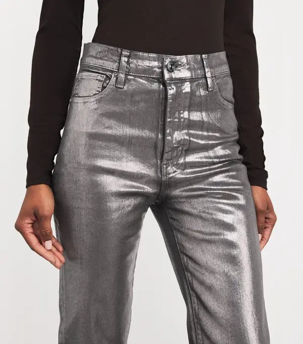 FRAME Le Sleek Coated Straight Jeans