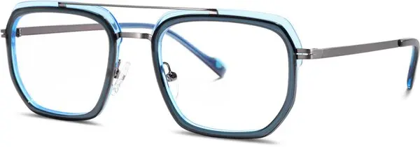 Zenni Aviator Full Rim Eyeglasses - Blue