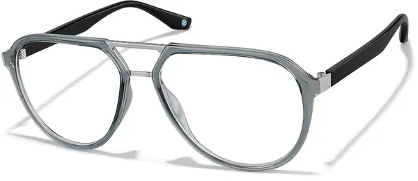 Zenni Aviator Full Rim Frame - Transparent Powder Blue