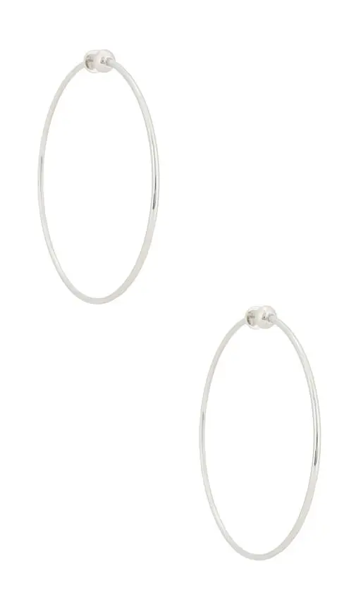 Jenny Bird Icon Large Hoop Earrings - Platinum
