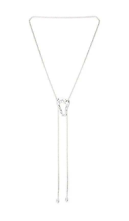 Ettika Molten Muse Bolo Lariat Necklace - Silver