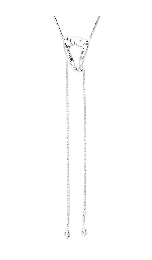 Ettika Molten Muse Bolo Lariat Necklace - Silver