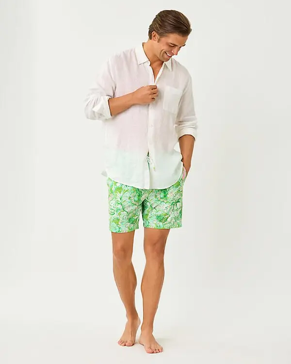 Lilly Pulitzer® 6' Del Lago Swim Trunk - Resort White Ship To Shore