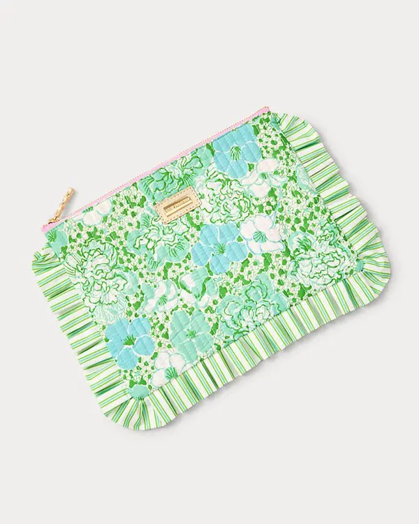 Lilly Pulitzer® Ruffle Pouch - Mint