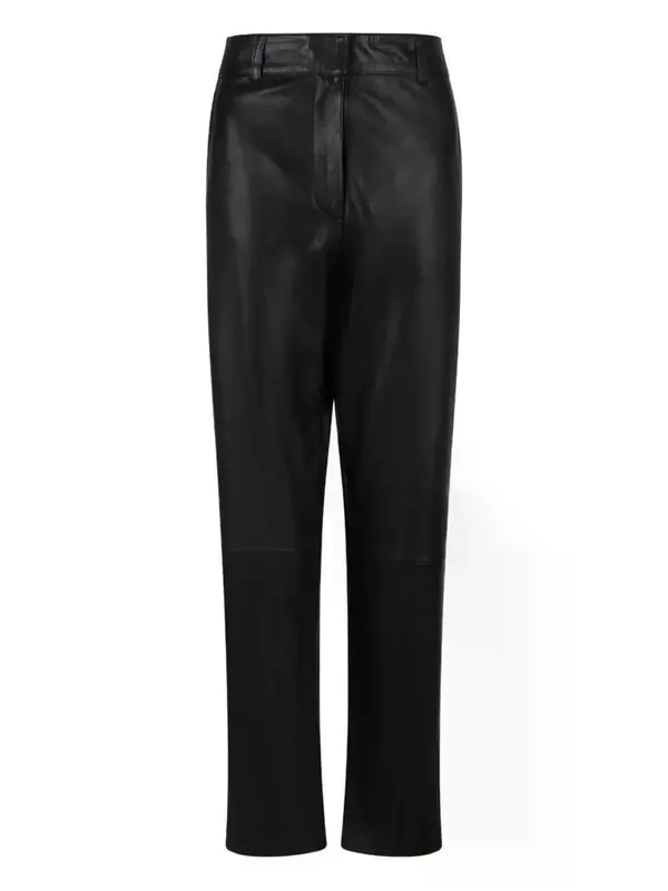 SELECTED Leather Straight-leg Trousers