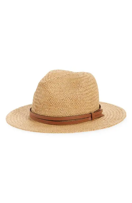 Nordstrom Woven Straw Panama Hat - Natural