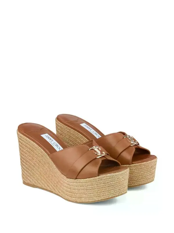 JIMMY CHOO Leda Espadrille Wedge - Brown