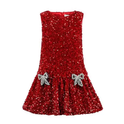 LOLA + THE BOYS Sequin Bow Dress