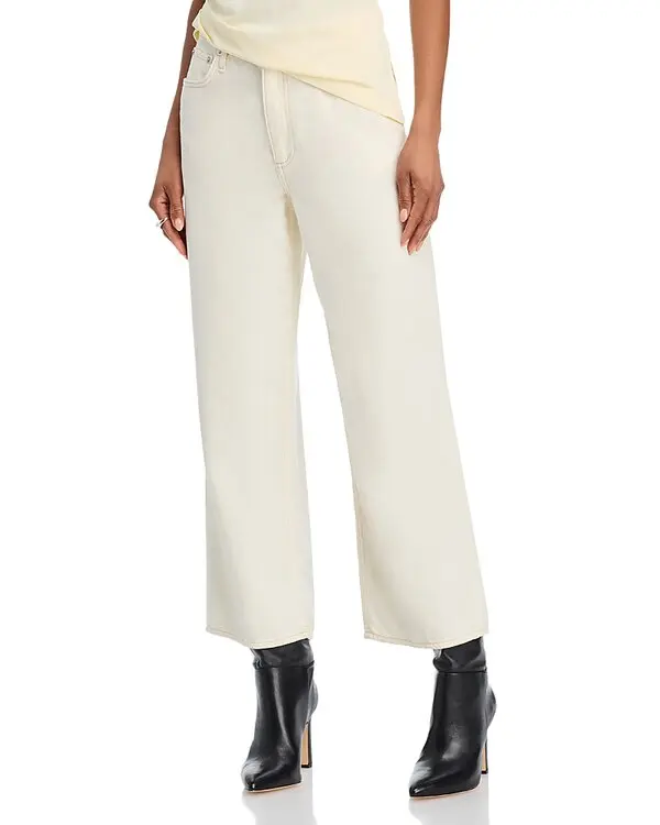 Rag & Bone Featherweight Andi High-rise Wide-leg Jeans - Ecru