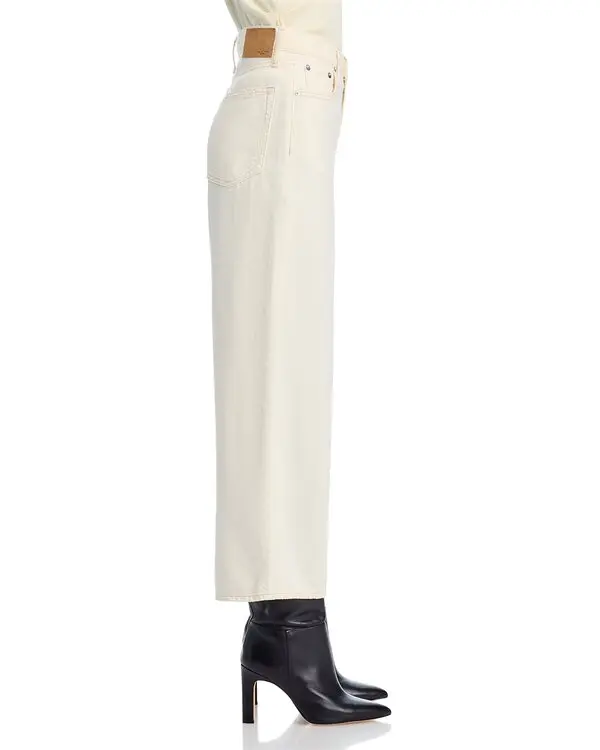 Rag & Bone Featherweight Andi High-rise Wide-leg Jeans - Ecru