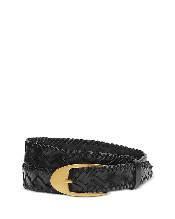 Rag & Bone Gemma Woven Belt - Black