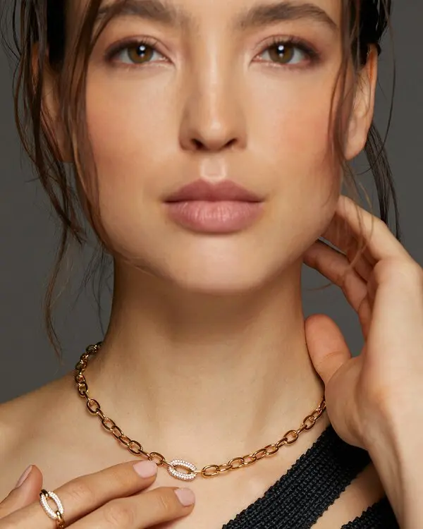 Nadri Alma Pave Link Chain Necklace