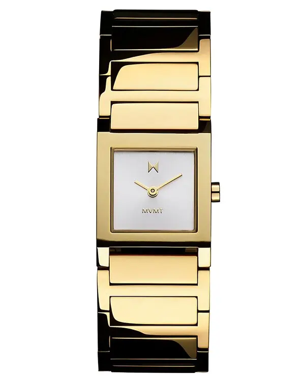 MVMT Marquee Square Watch, 22mm X 22mm - White/gold