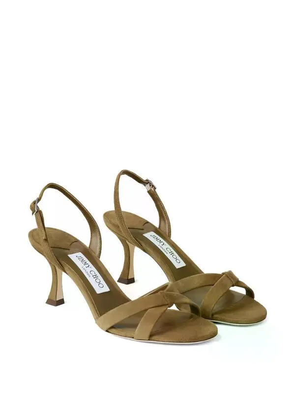 JIMMY CHOO 70mm Elsy Slingback Sandals - Green