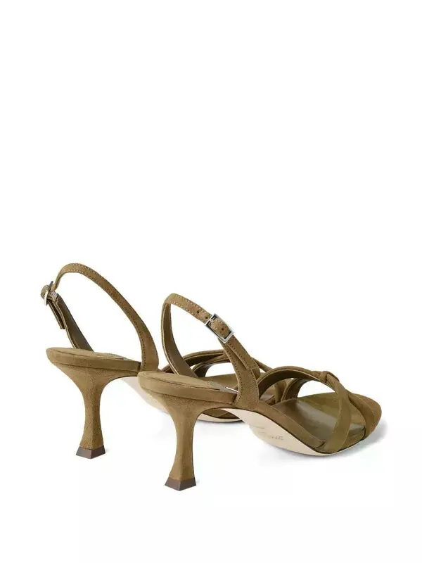 JIMMY CHOO 70mm Elsy Slingback Sandals - Green