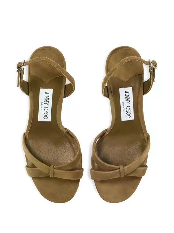 JIMMY CHOO 70mm Elsy Slingback Sandals - Green